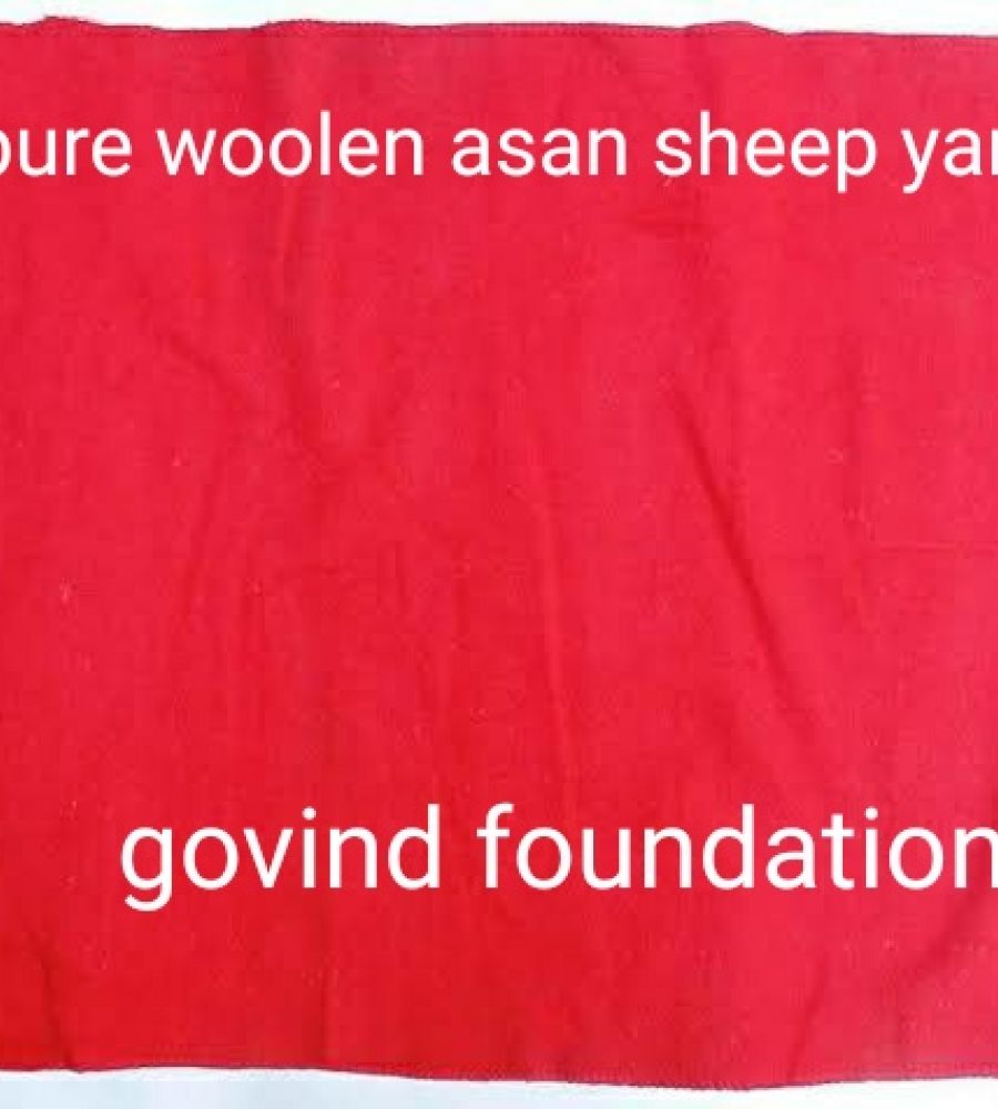 Red woolen Asan Lal asan Red woolen Pooja mat-32×24inches