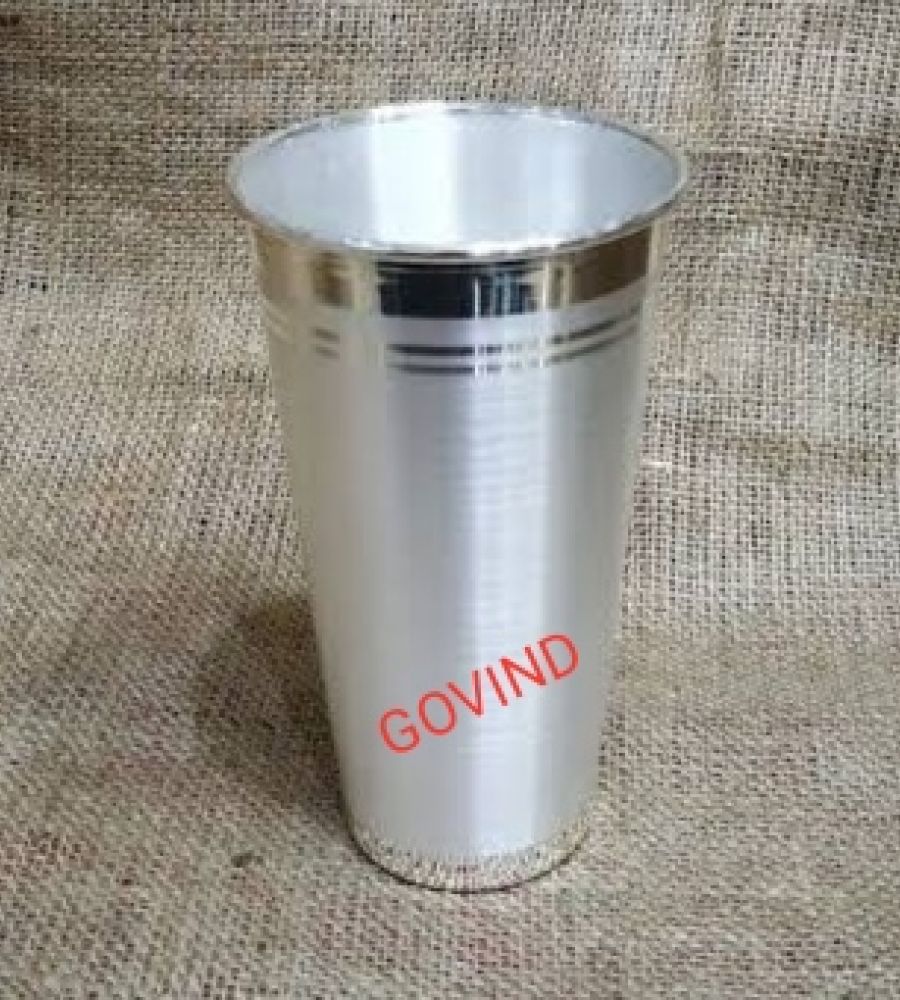 Silver glass chandi ka glass 500ml capacity