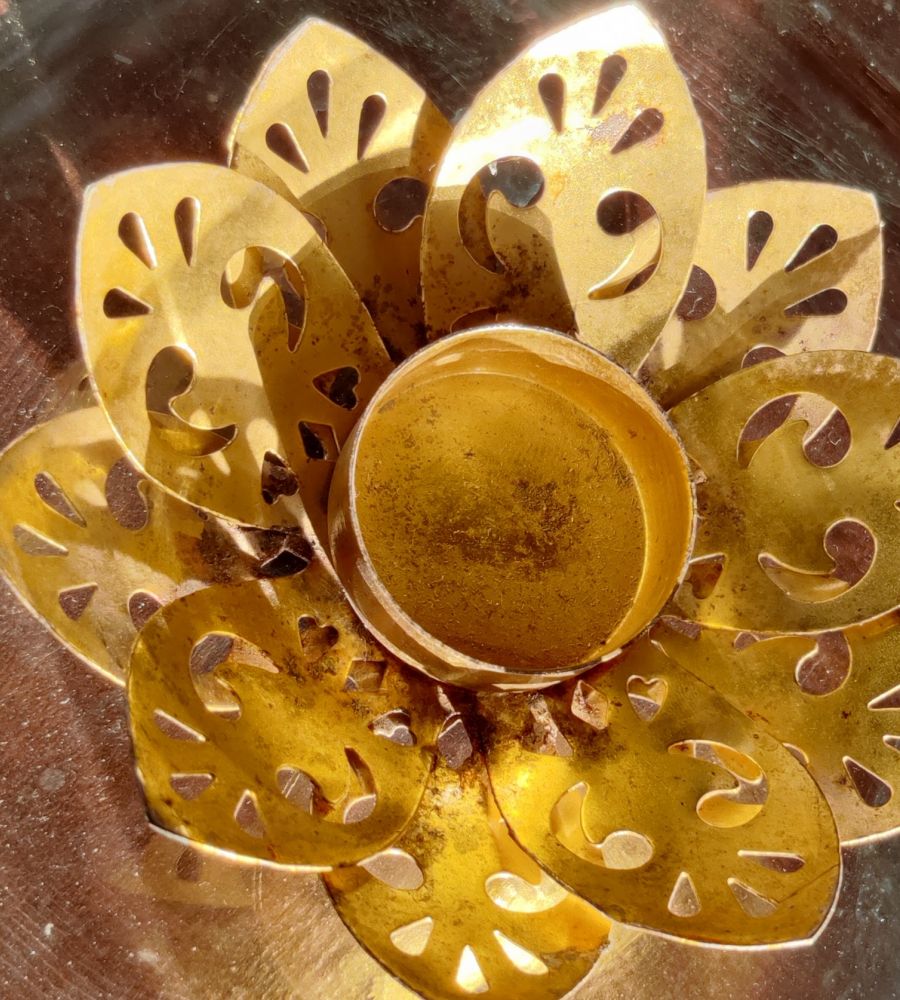 Brass lotus Deepak peetal ka kamal diya