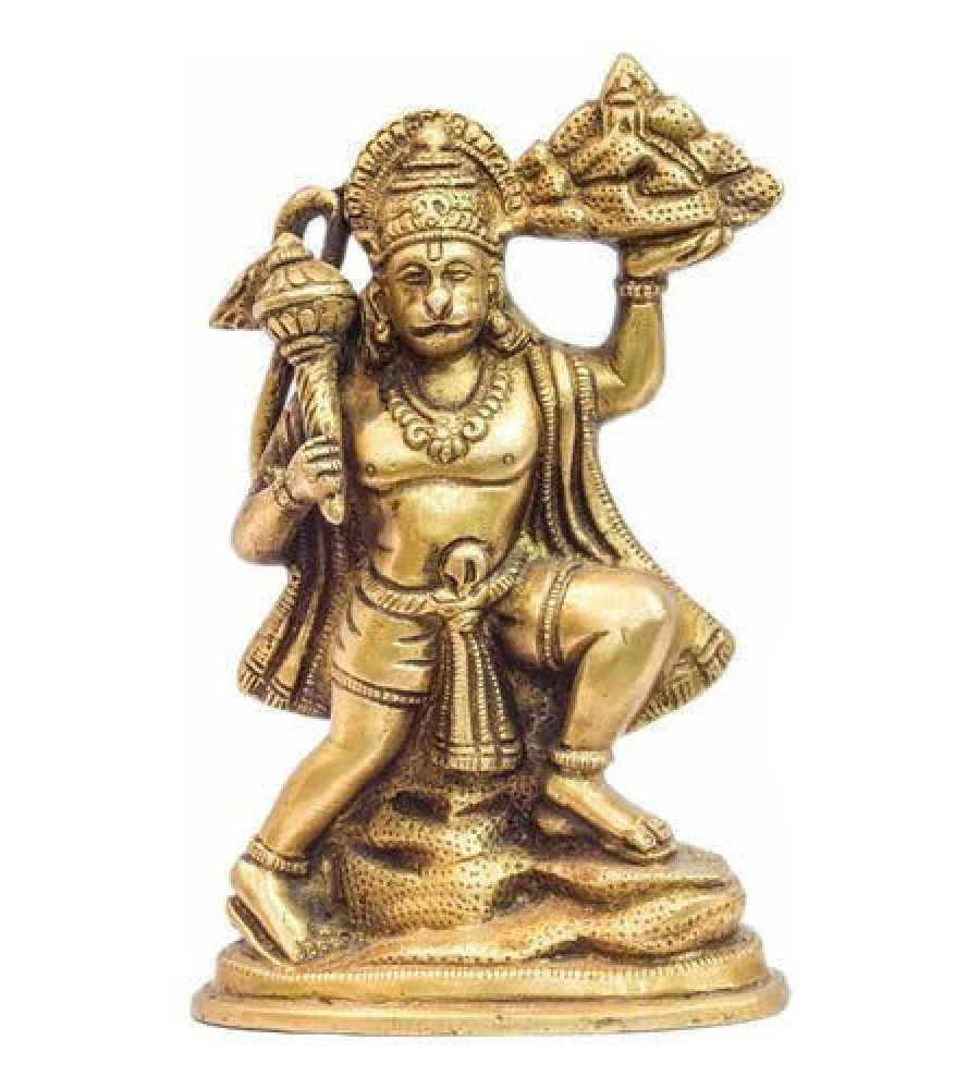 Brass Hanuman idol Hanuman statue of brass peetal ke Hanuman ji 5 inches