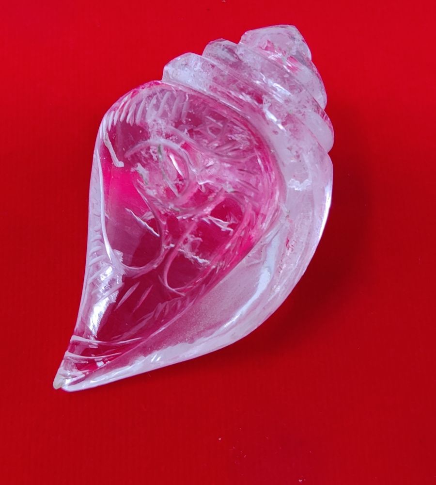 Sphatik shankh crystal shankh crystal conch crystal shell 1.25 inches