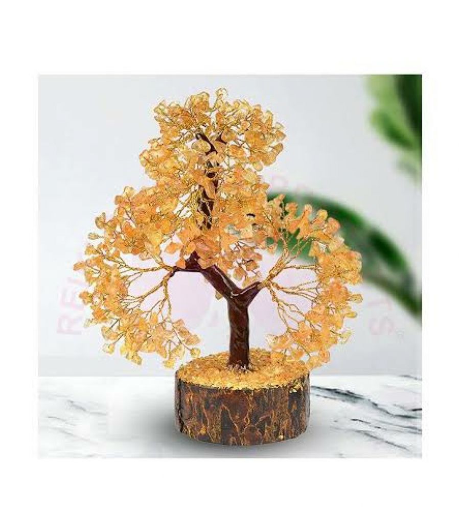 Citrine stone tree good luck tree medium size
