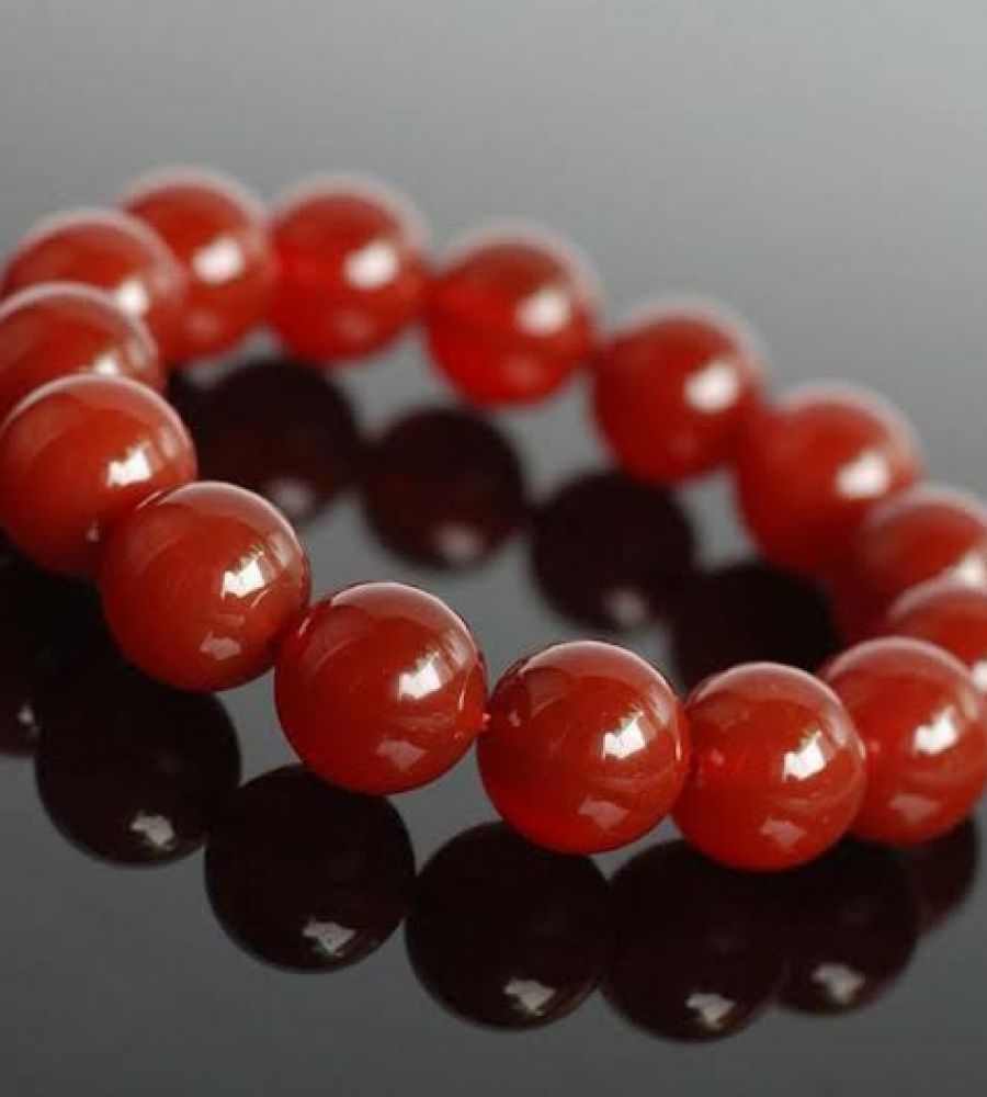 Red agate bracelet red hakik bracelet Lal hakik bracelet 8mm