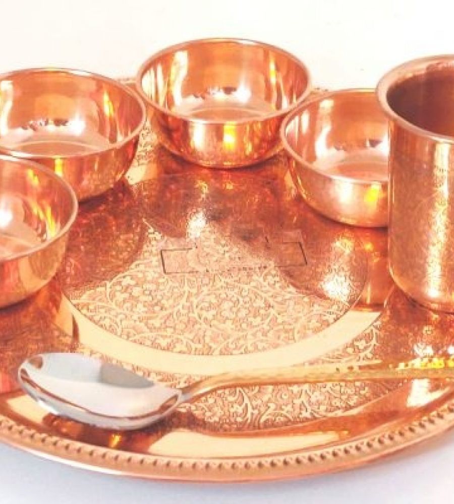 Copper dining set 7 piece copper dining set