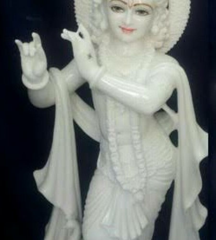 Krishna Marble idol Krishna Marble statue fine white marble murti white ...