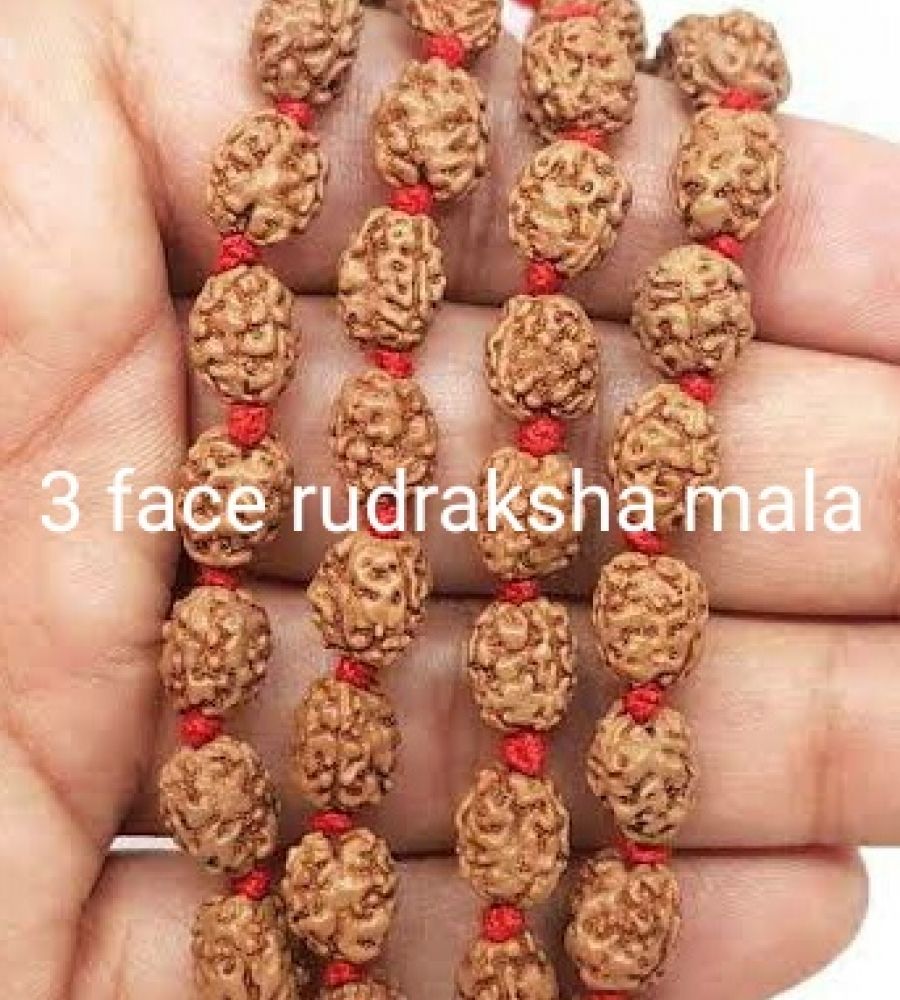 3 face rudraksha mala 3 mukhi rudraksha mala 54 beads