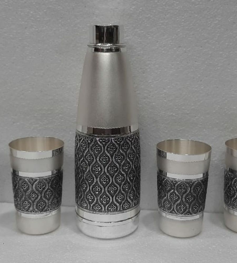 Silver water bottle pure silver water bottle chandi ki bottle