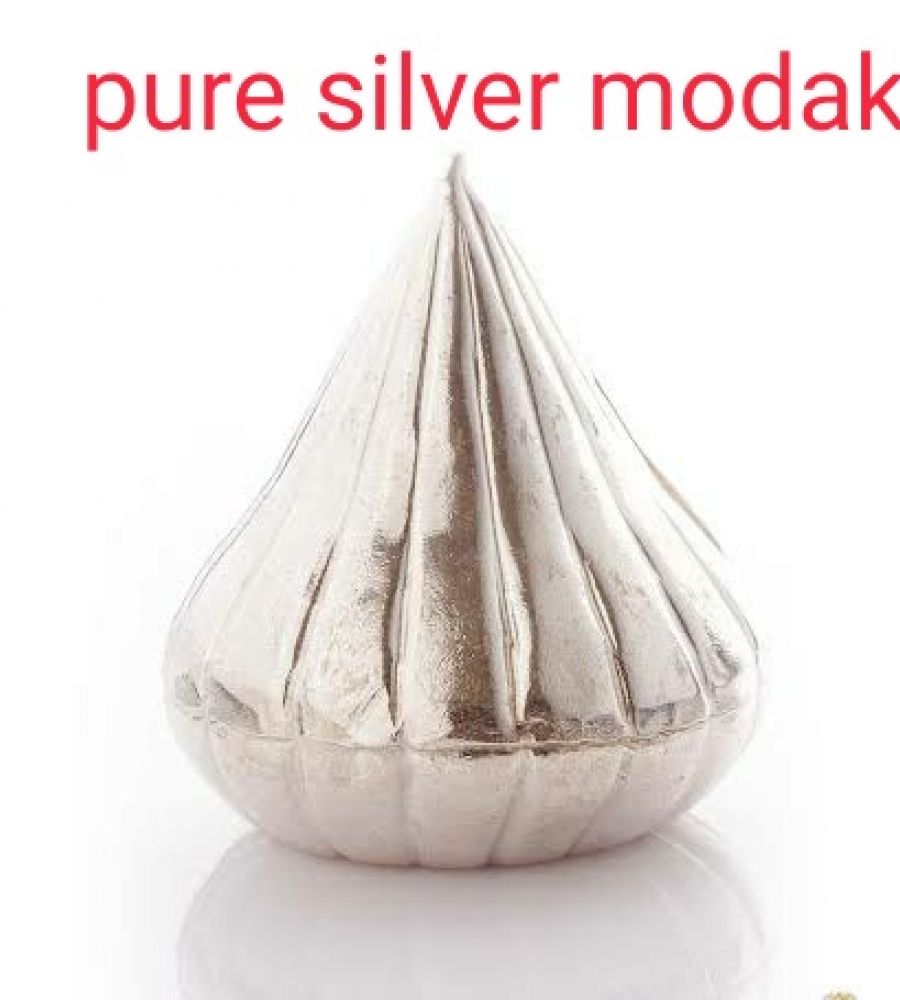 Silver Modak for ganapati pure silver modak for ganesh 2 inches