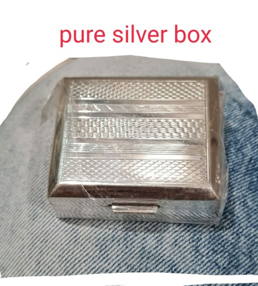 Silver box square 5×5cm chandi ki dibbi