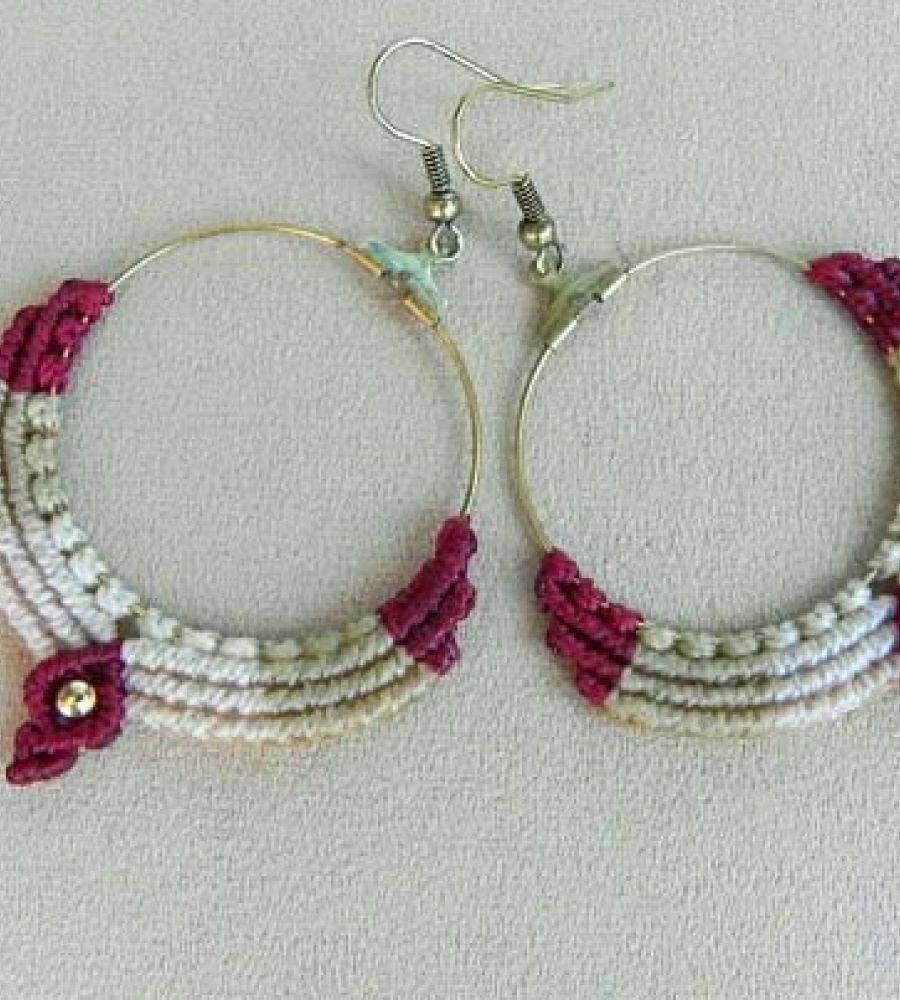 Home JAIPURI COLLECTION JEWELLERY Handmade thread earrings macrum ...