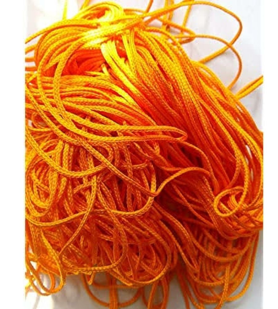 Silk thread orange kesariya Reshmi dhaga 10meter