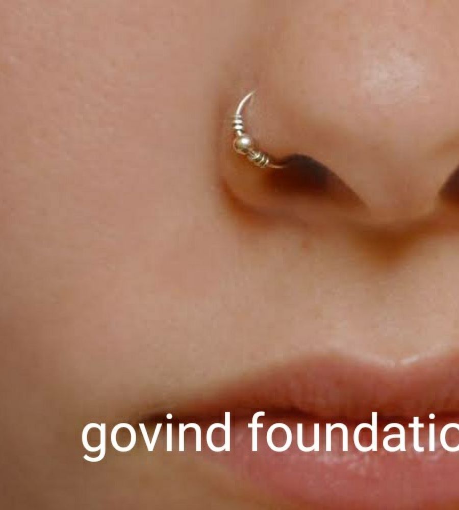 Silver nose ring silver hoop nose ring pin manka