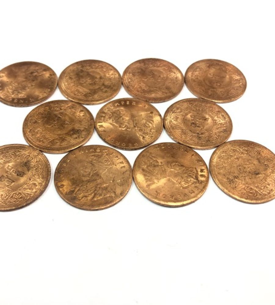 Copper coin set of 5 pure copper coin set