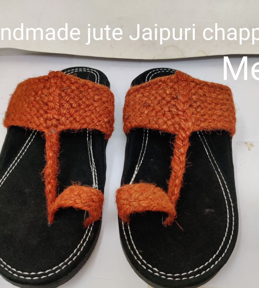 Home JAIPURI COLLECTION FOOTWEAR MOJRI JUTI Handmade jute chappal for ...