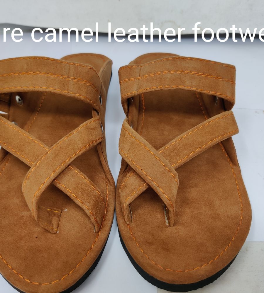 Camel leather sleepers for men handmade camel leather chappal for men's