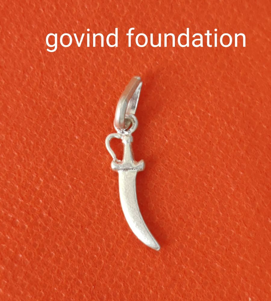 Silver sword locket sword pendant talwar locket