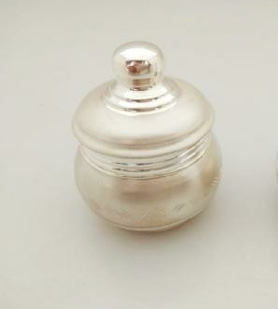 Silver kumkum box silver dibbi royal silver box chandi ki dibbi