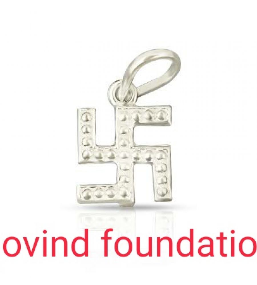 Silver swastik locket silver swastik pendant