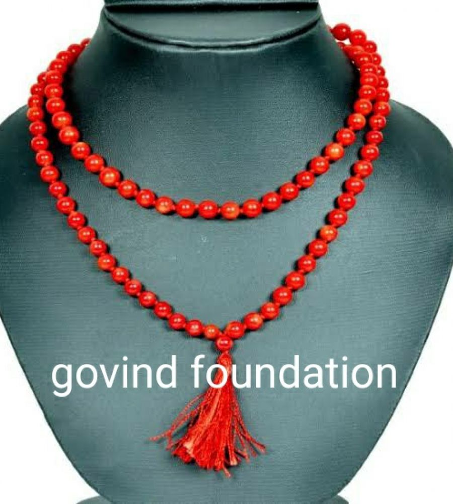 Munga mala natural moonga mala 6mm coral mala