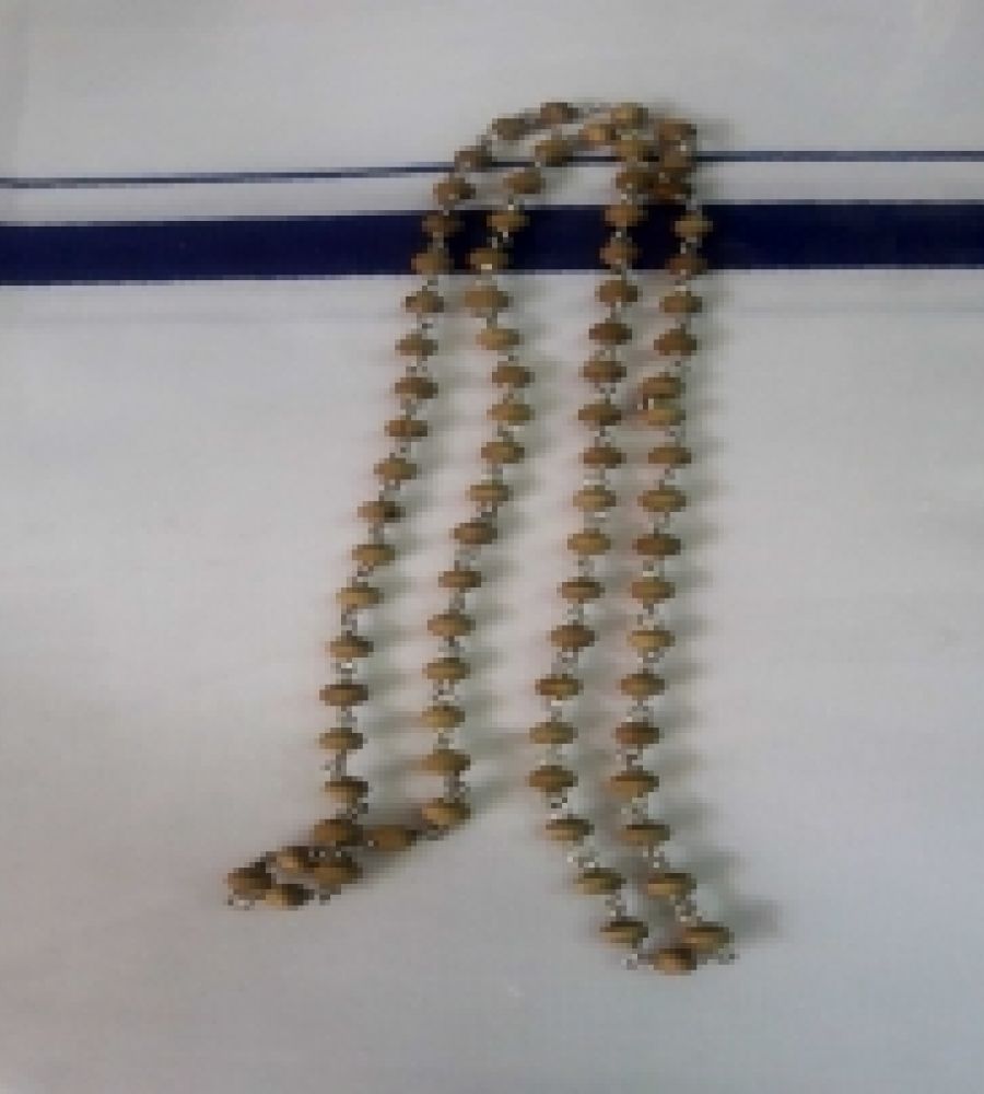Tulsi silver mala 108 beads Tulsi silver garland