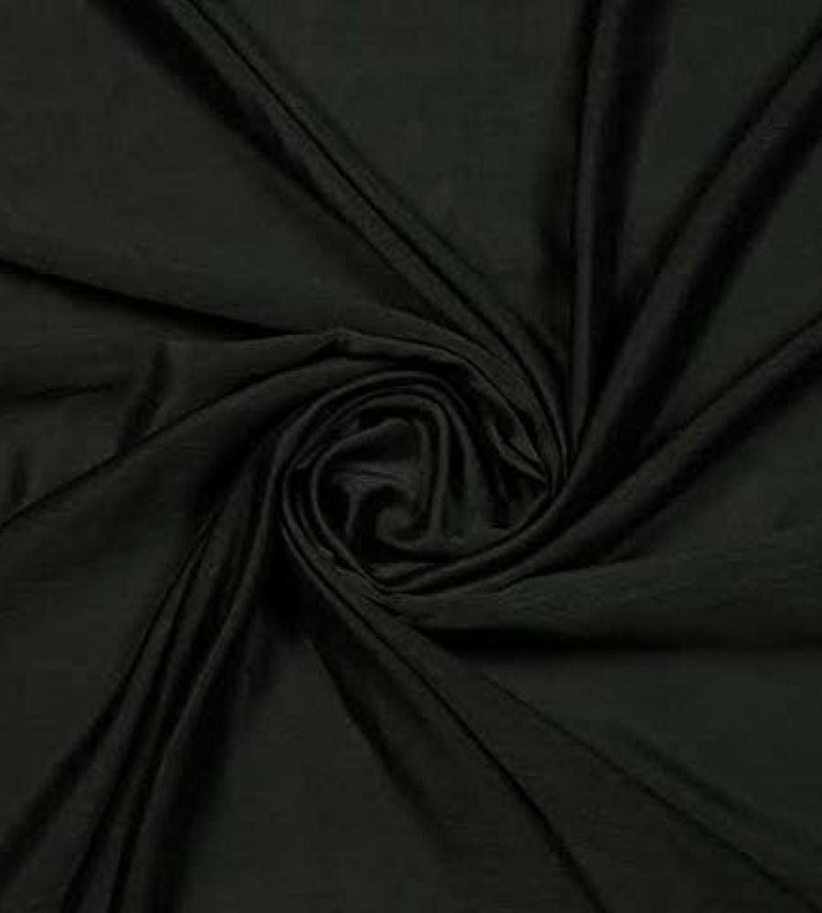 Crepe silk pure crep silk plain black colour 1 meter