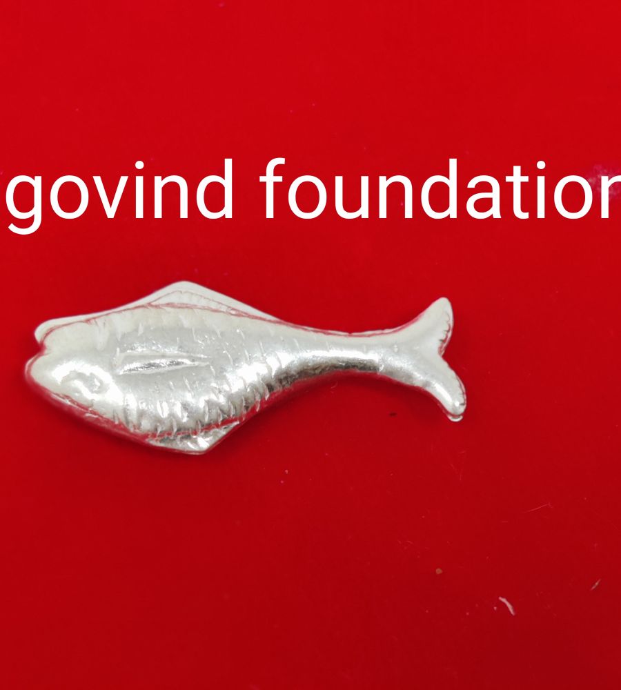 Silver fish sculpture pure silver fish