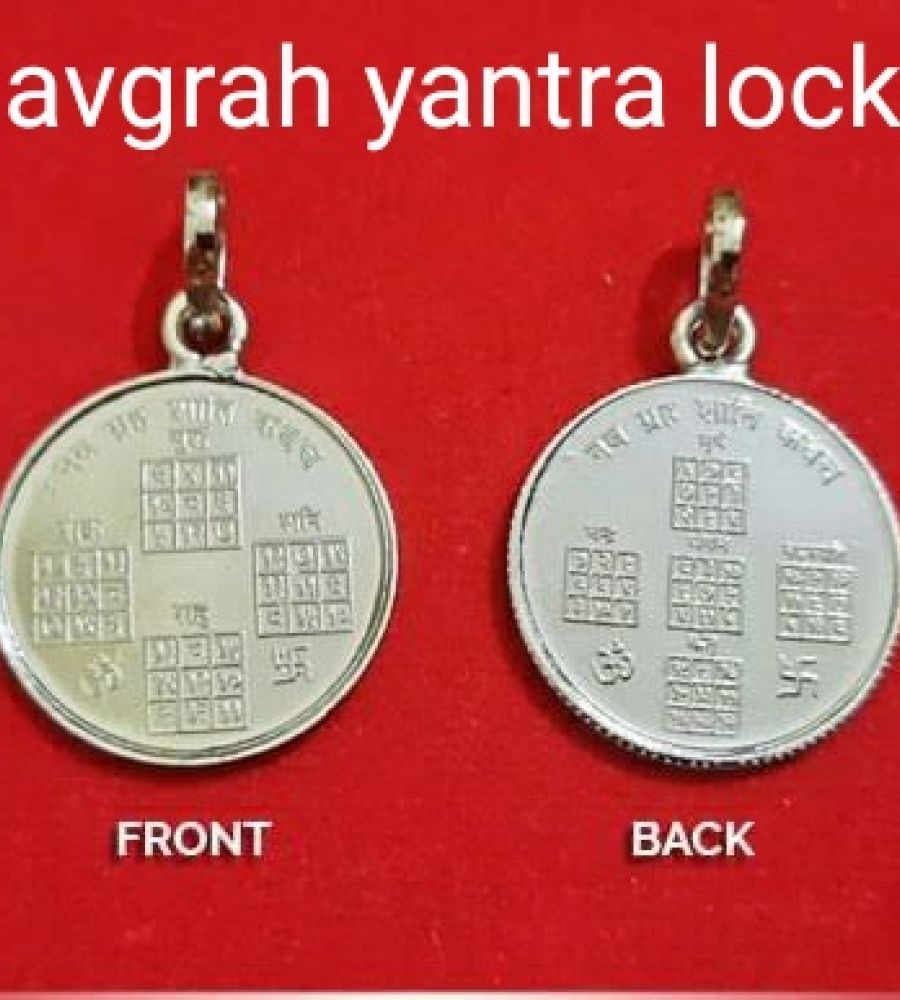 Navgrah yantra locket silver navgrah yantra pendant