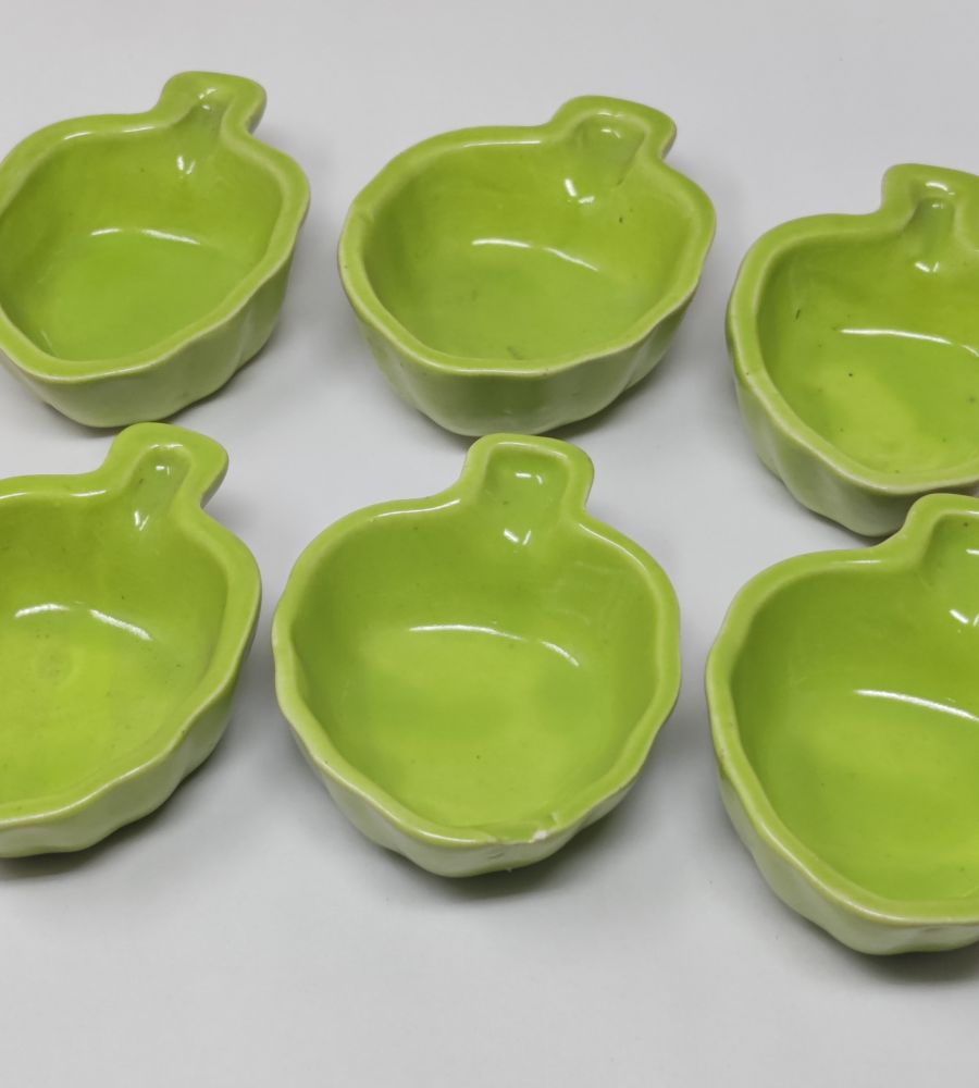 Chutney bowl ceramic chutney bowl green colour