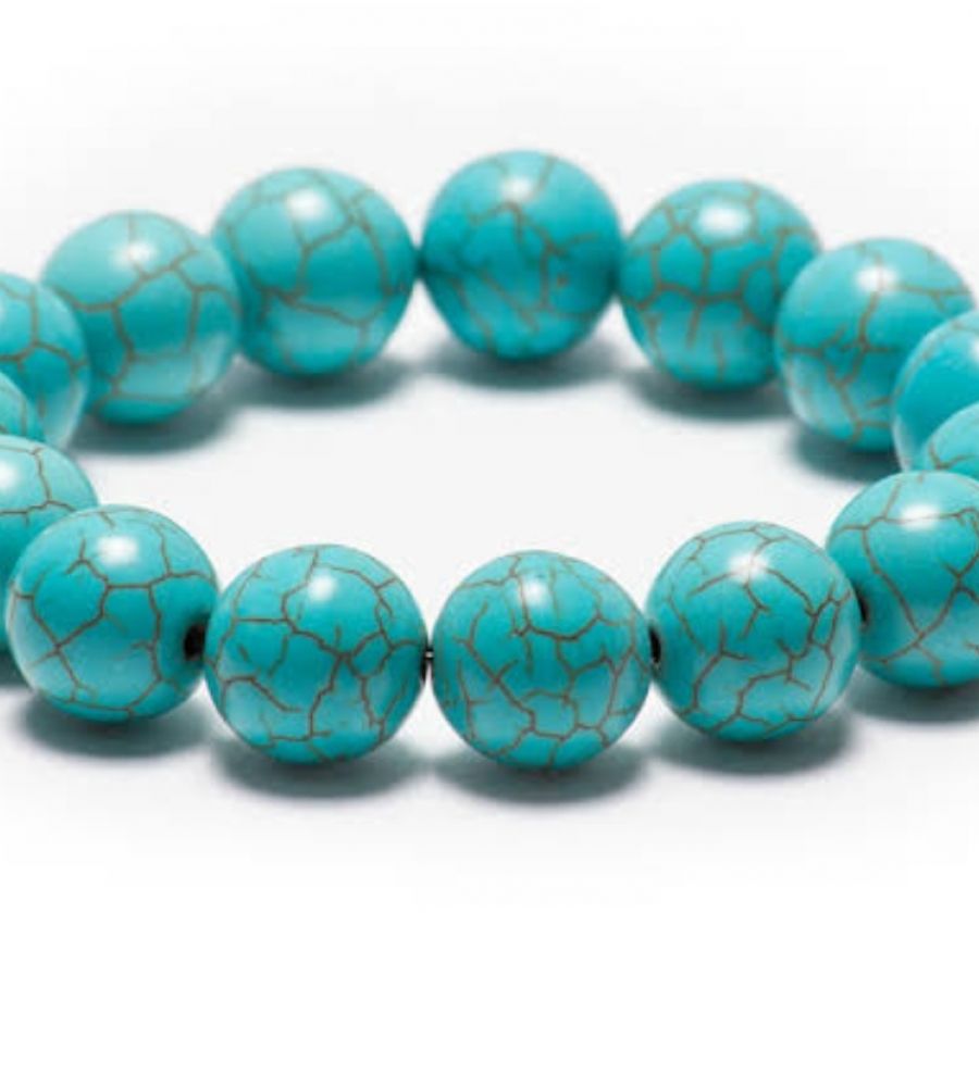 Home GEMSTONE GEMSTONE JEWELLERY Turquoise bracelet 10mm Irani natural ...