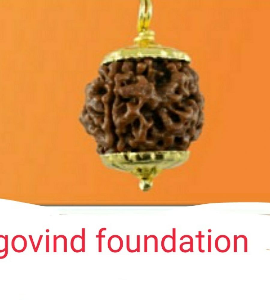 One face rudraksh round shape with gold cap nepali ek mukhi rudraksha ...