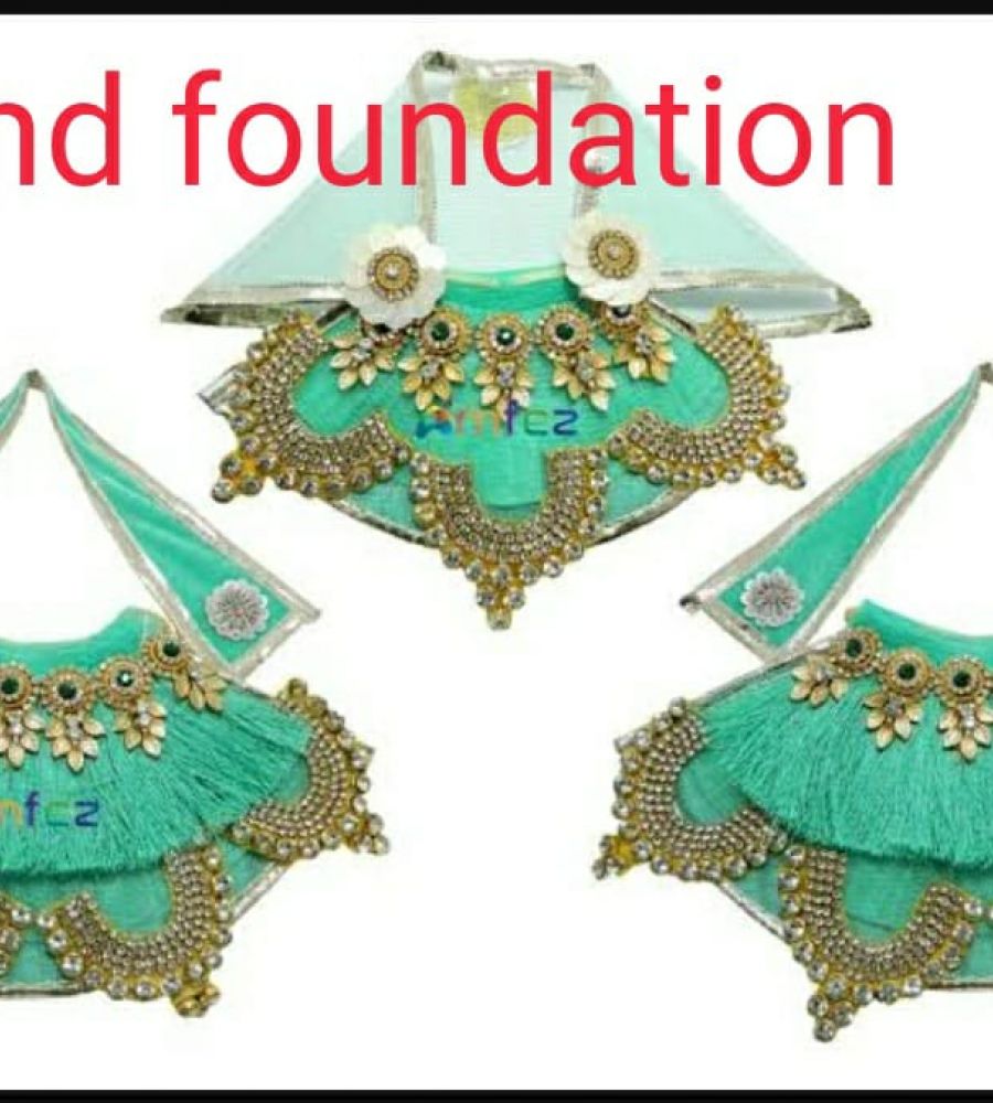 Jagannath Baladeva Subhadra Dress set sea colour with work