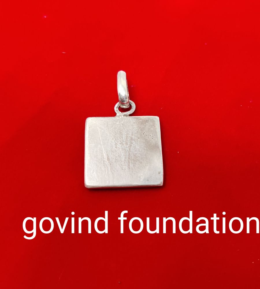 Home JEWELLERY SILVER JEWELLERY Pure Silver square piece pendant 7gm ...