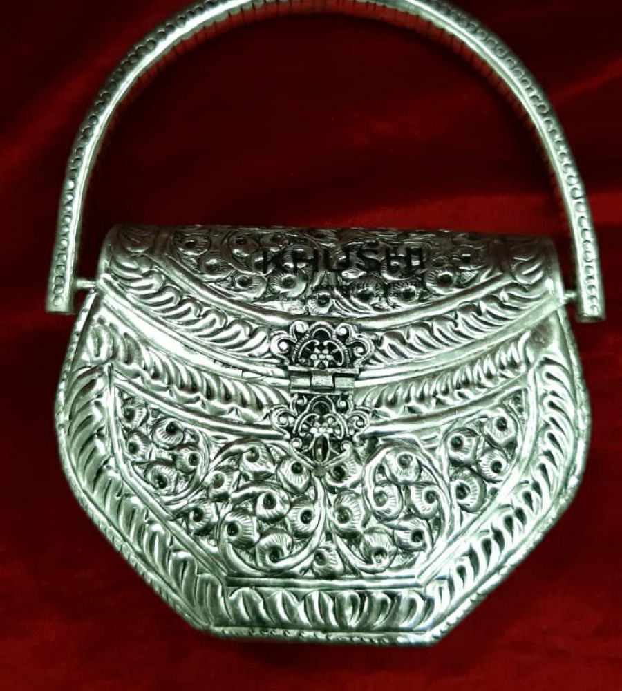 Silver purse pure silver handbag style