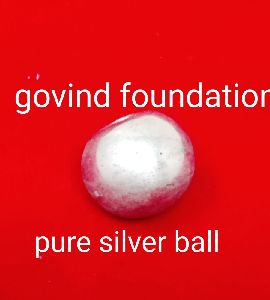 Pure silver ball 15gm chandi ki thoss goli