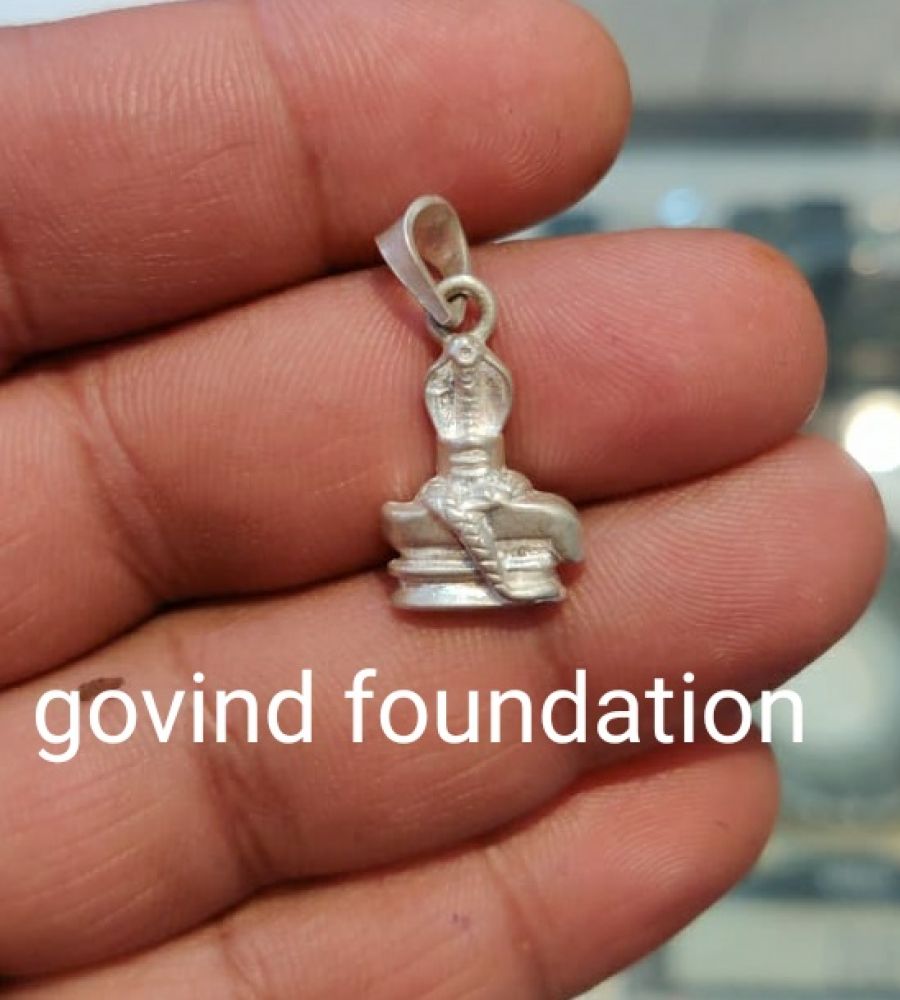 Silver shivling pendant pure silver shivling locket