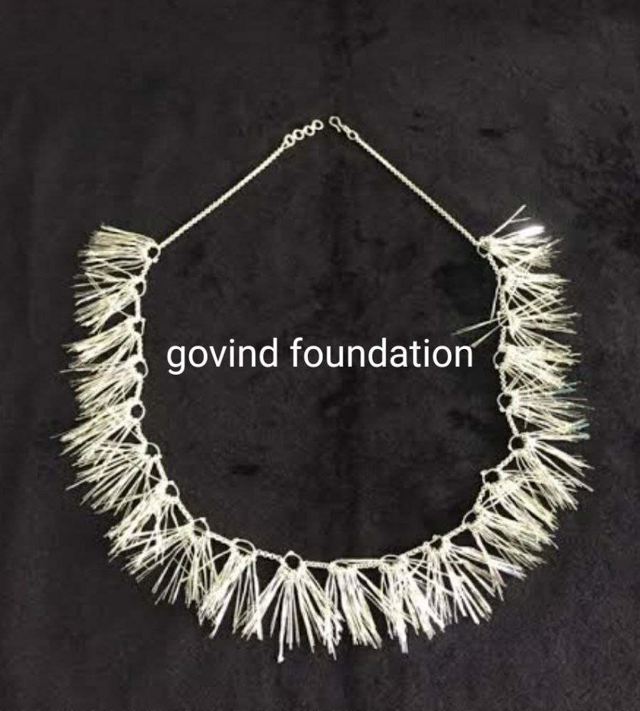 Silver durva haar pure silver chandi ka dhurva haar silver durva mala