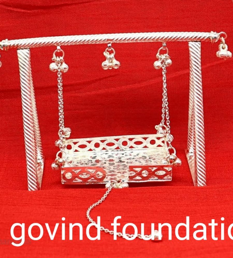 Pure Silver jhula 70gm 4×3 inches chandi ke jhula