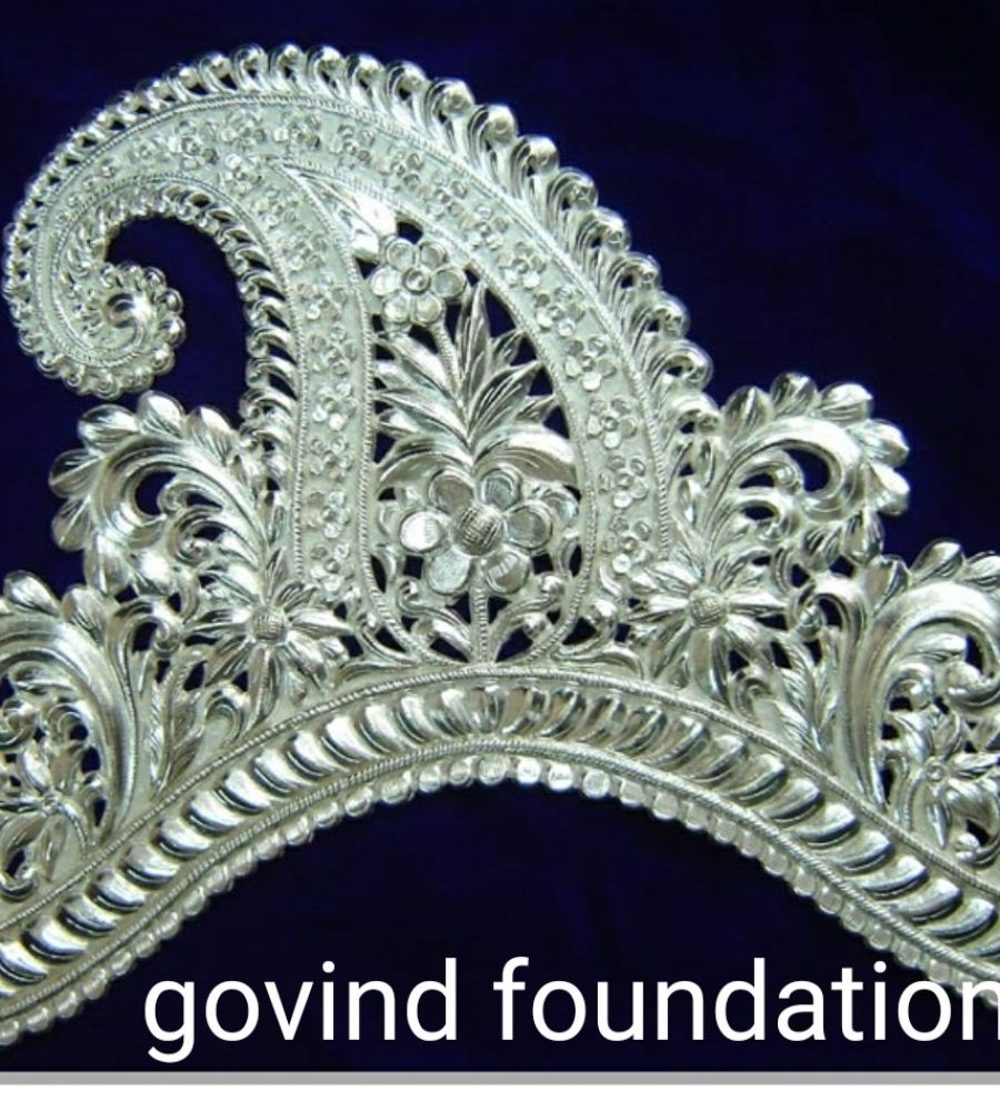 Silver crown silver mukut royal design
