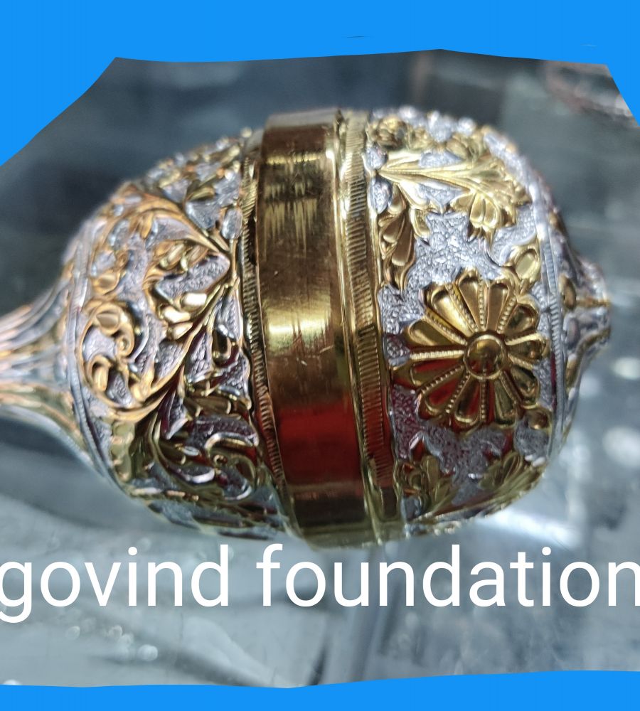 Silver nariyal pure silver coconut 5 .5 inches silver shrifal