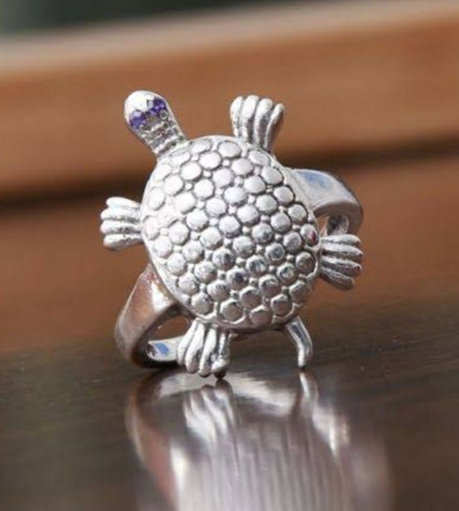 Silver Tortoise Ring pure silver turtle ring