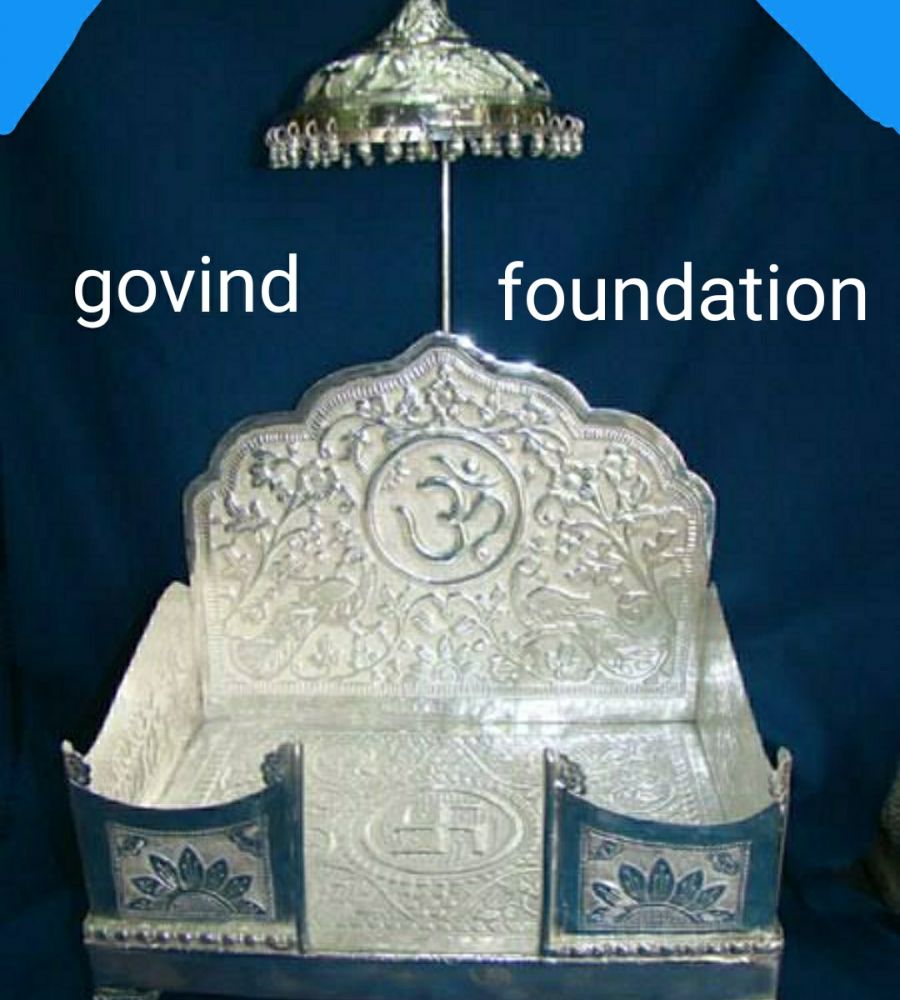 Pure silver singhasan with umbrella silver throne chandi ka singhasan ...