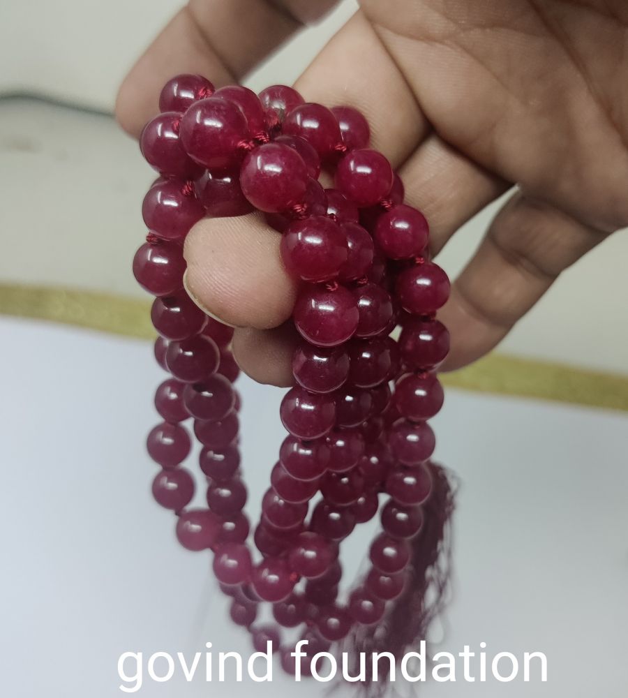 Manik jap mala 108 beads 8mm Ruby mala