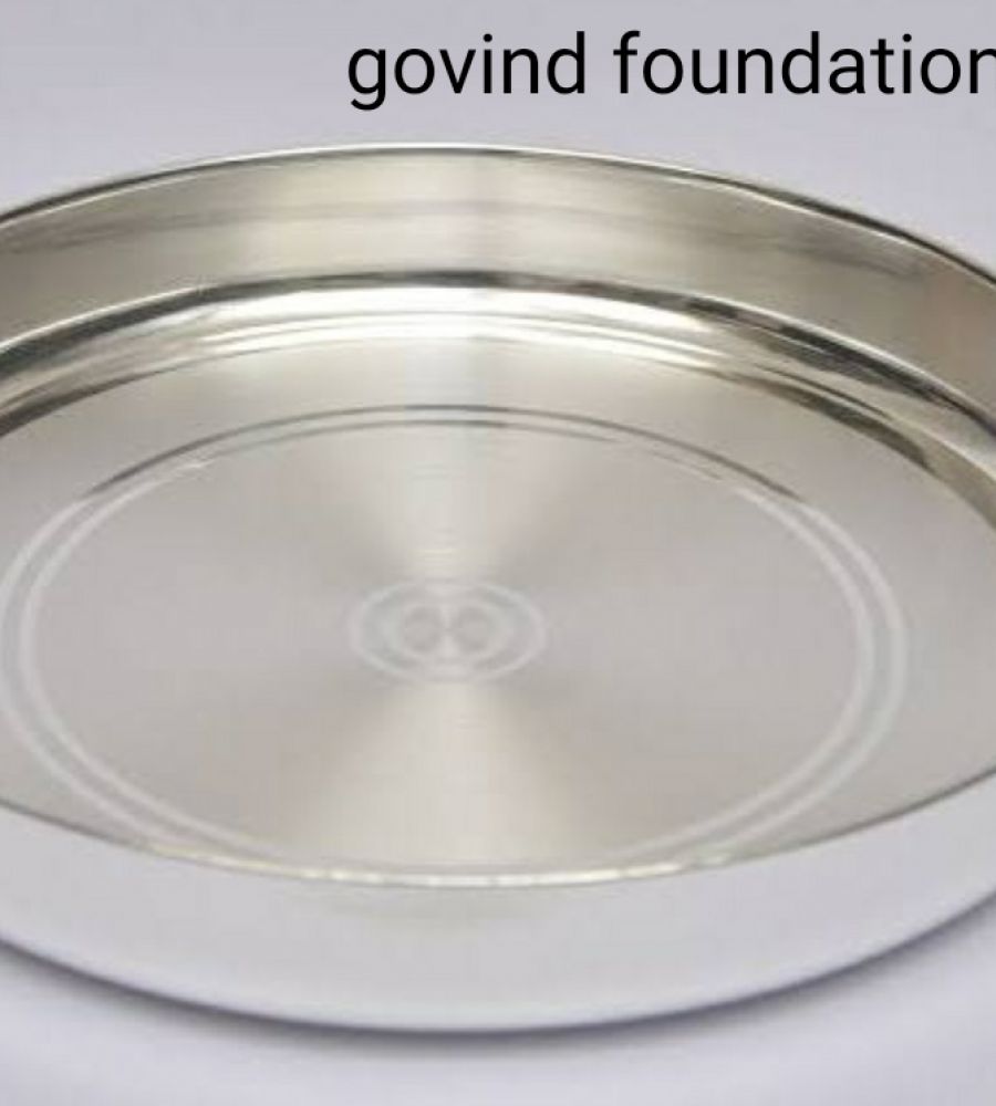 Silver Thali 12 inches Traditional pure Silver dinner thali Silver ...