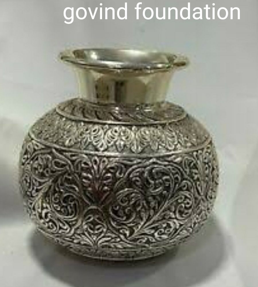 Home PURE SILVER ITEMS SILVER UTENSILS CHANDI KE BARTAN Silver Vase ...