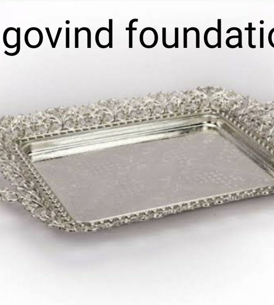 Silver Tray Cut work pure Silver Serving Tray