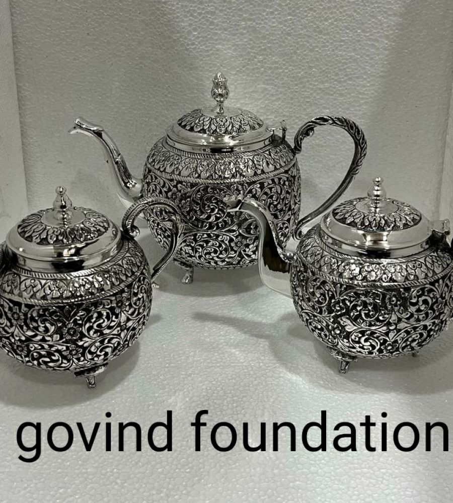 Silver Teaset Antique design Silver Tea set Royal look