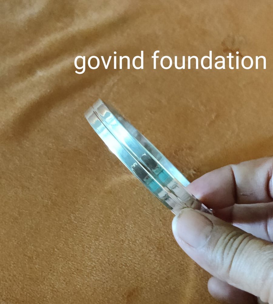 Silver kada broad with middle line Sterling silver kada for men