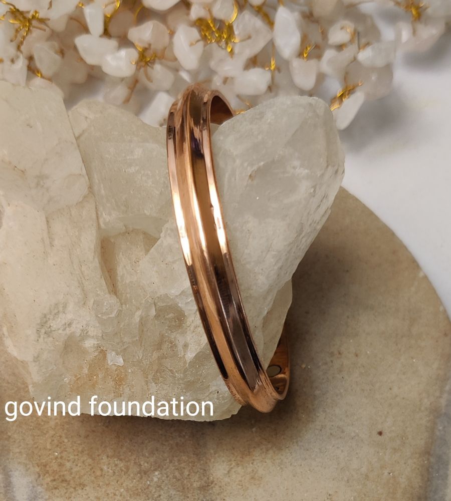 Home POOJA ITEMS MALA GARLAND KADA Copper kada slope design pure copper ...