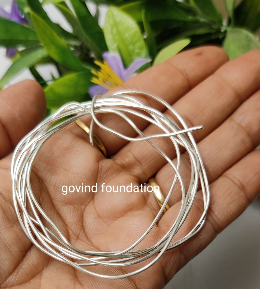 Home VASTU AND REIKI ITEMS Silver Wire 5 feet Pure Silver wire Chandi ...