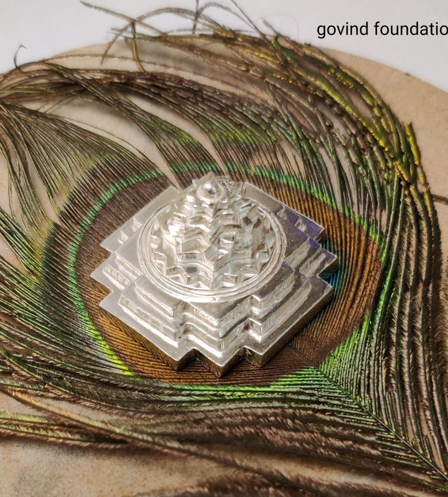 Silver Shriyantra Meru 5 cm pure silver Meru Shriyantra 200gm